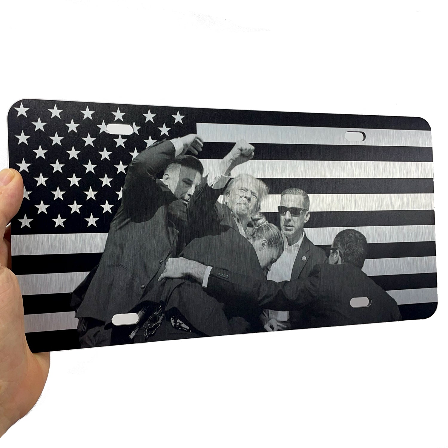 Trump 2024 License Plate Fight Fight Fight Design Patriotic American F ...