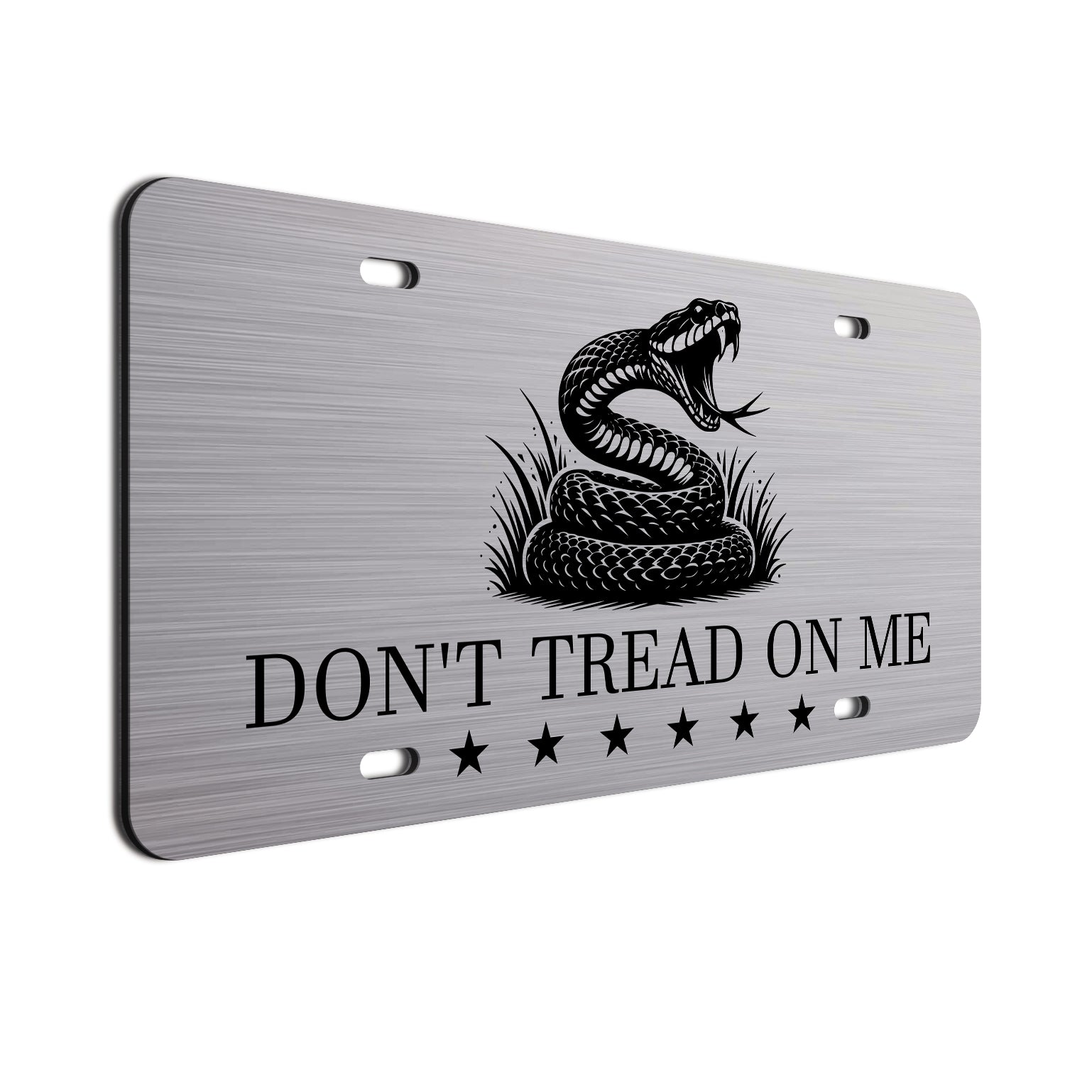 Gadsden Snake License Plate - Outdoor Durable Material, 12x6 Inch Brus ...