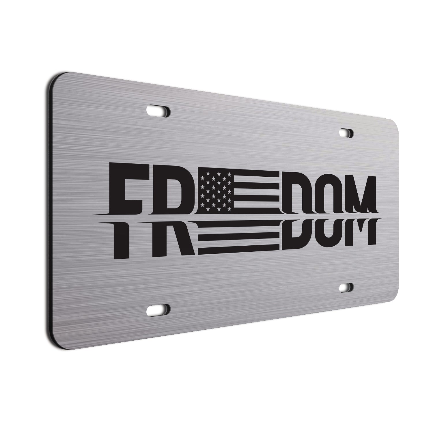 Freedom License Plate - Patriotic American Flag Design, Outdoor Durabl ...