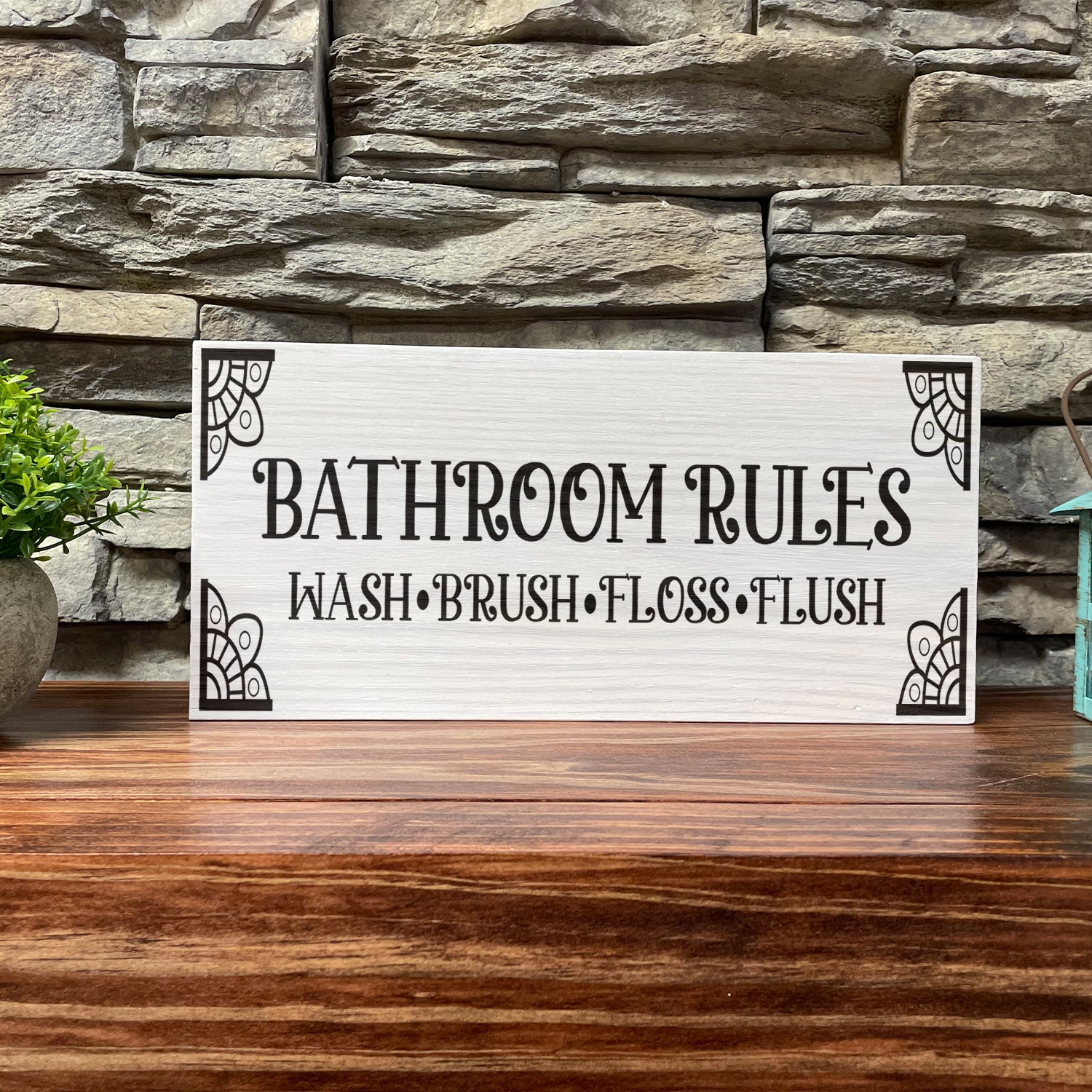Wood Sign | Bathroom Décor | Wall Décor | Gift For Couples - Jass Graphix