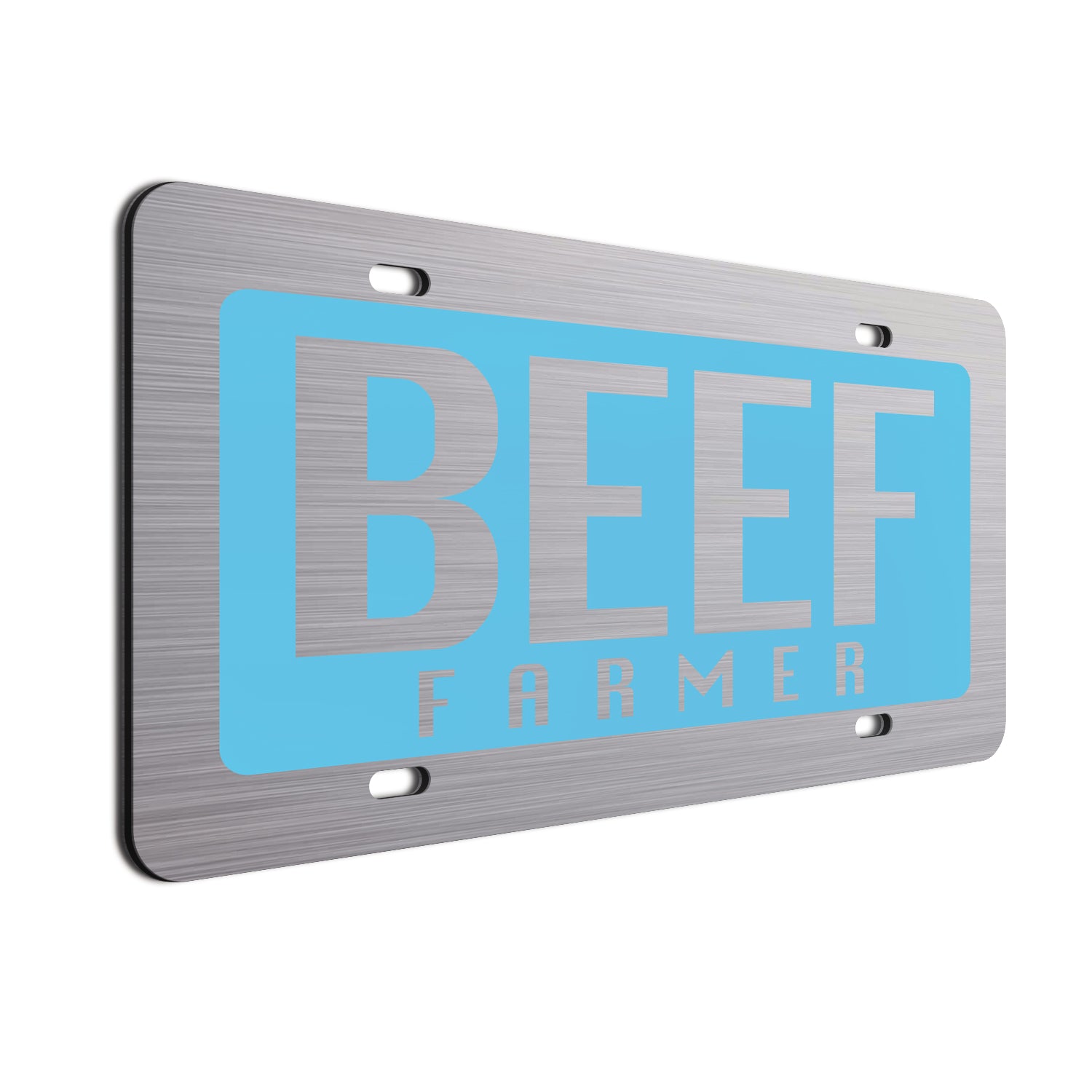 Beef Farmer Car Tag- Cattle Farmer License Plate - Jass Graphix
