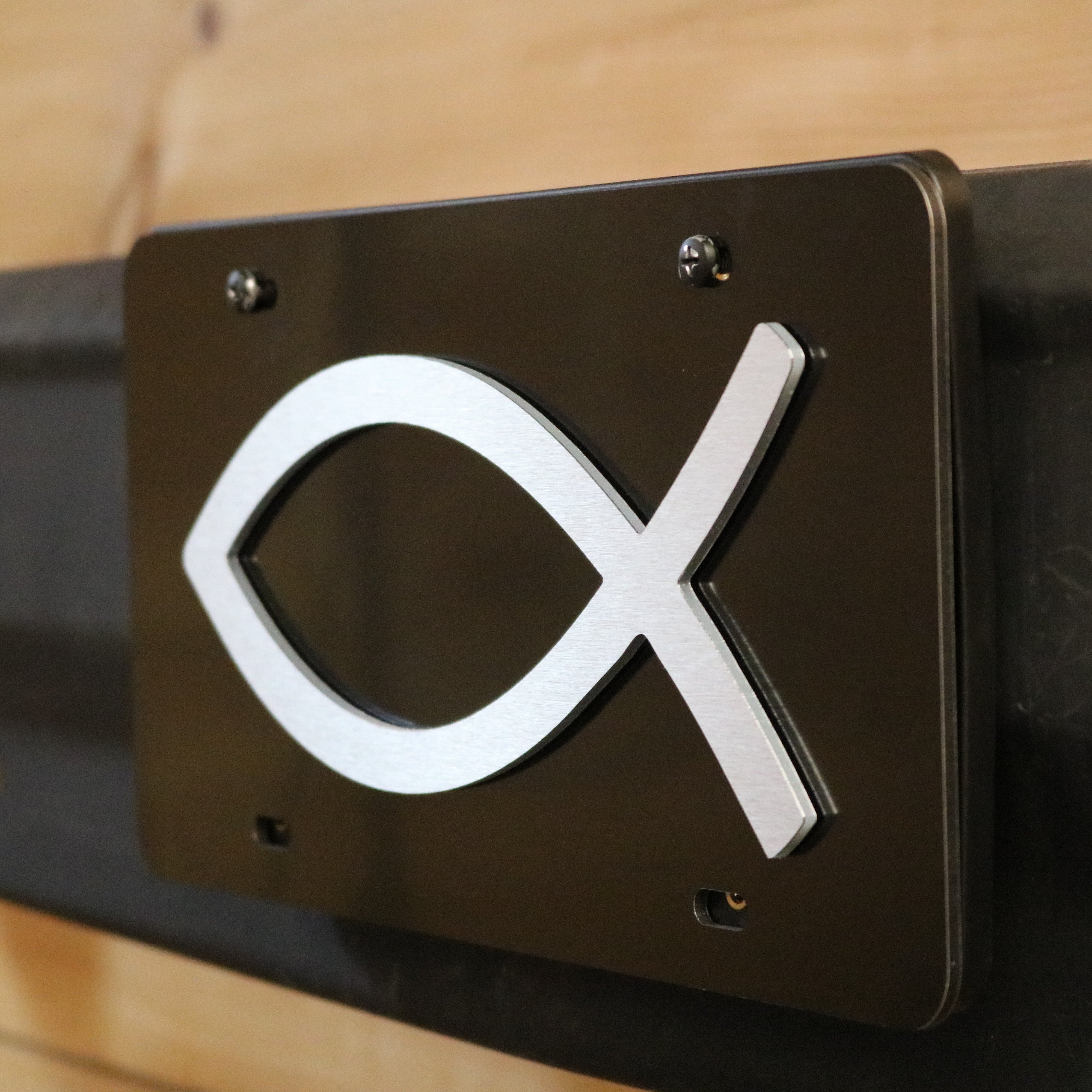 3-D Jesus Fish License Plate - Jass Graphix