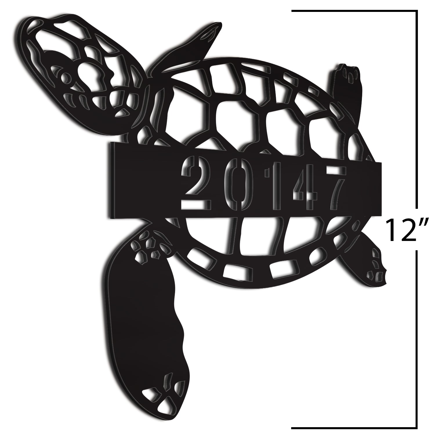 Sea Turtle Address Number Sign Gift for New House - Jass Graphix