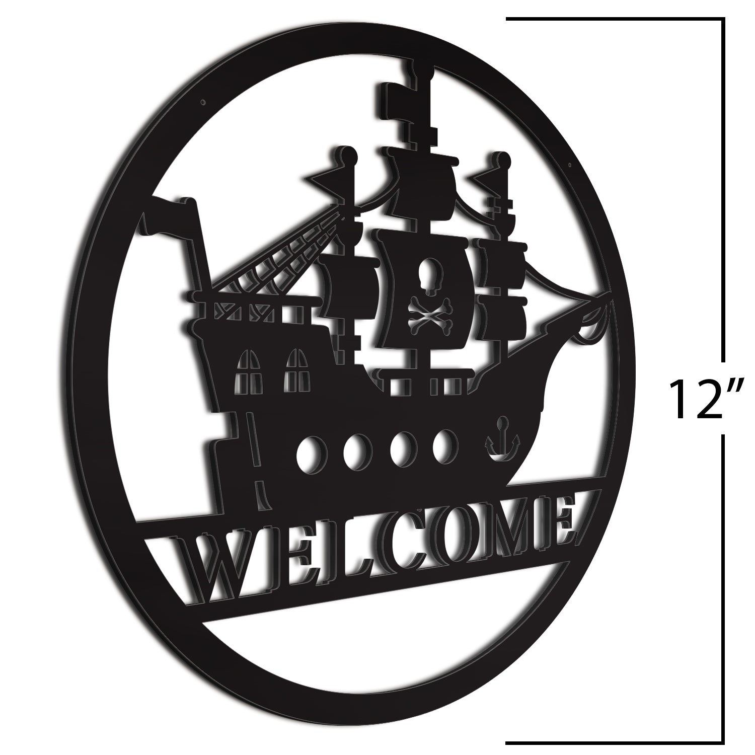 Welcome Pirate Ship Sign Gift for Bars - Jass Graphix