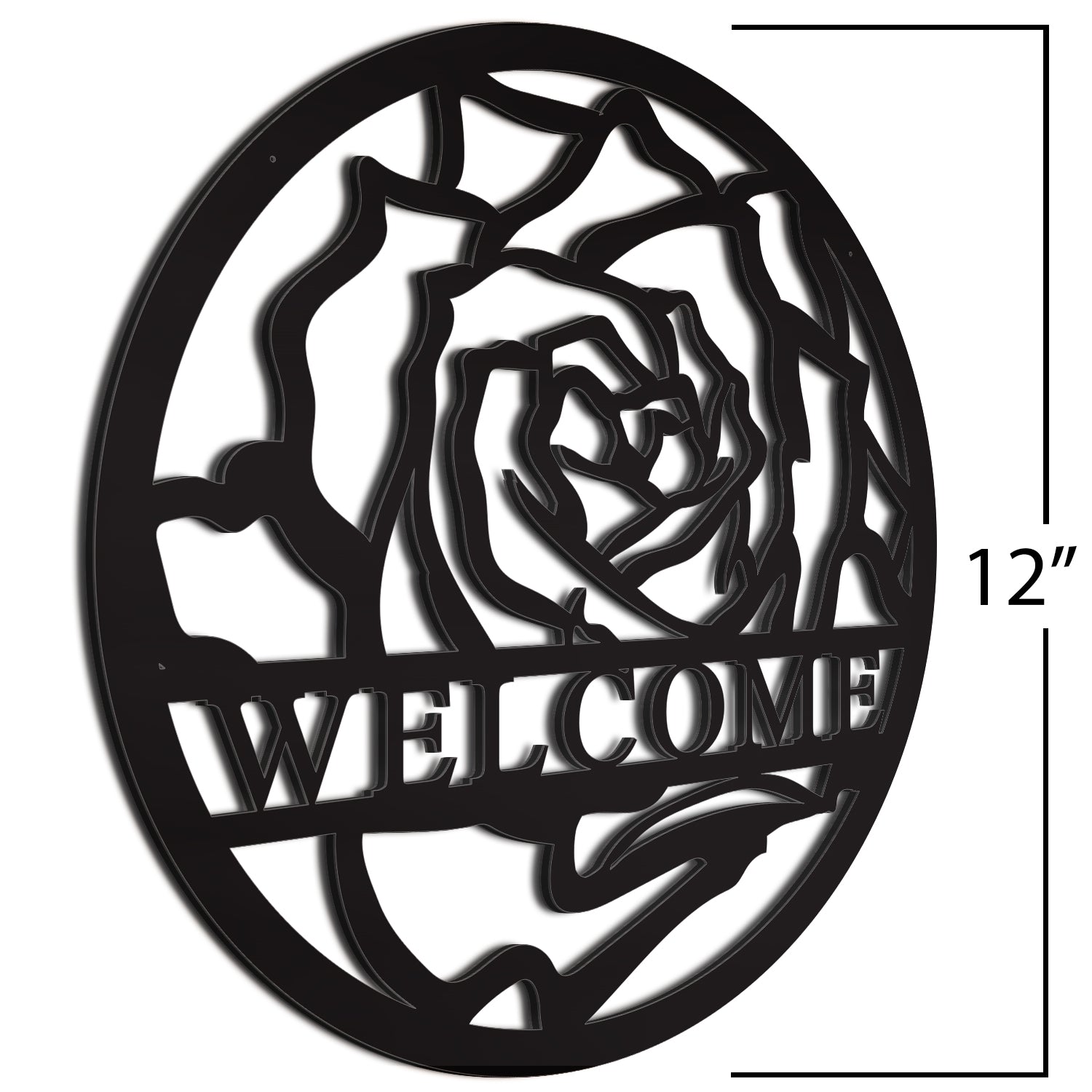 Rose Welcome Sign | Door hanger - Jass Graphix