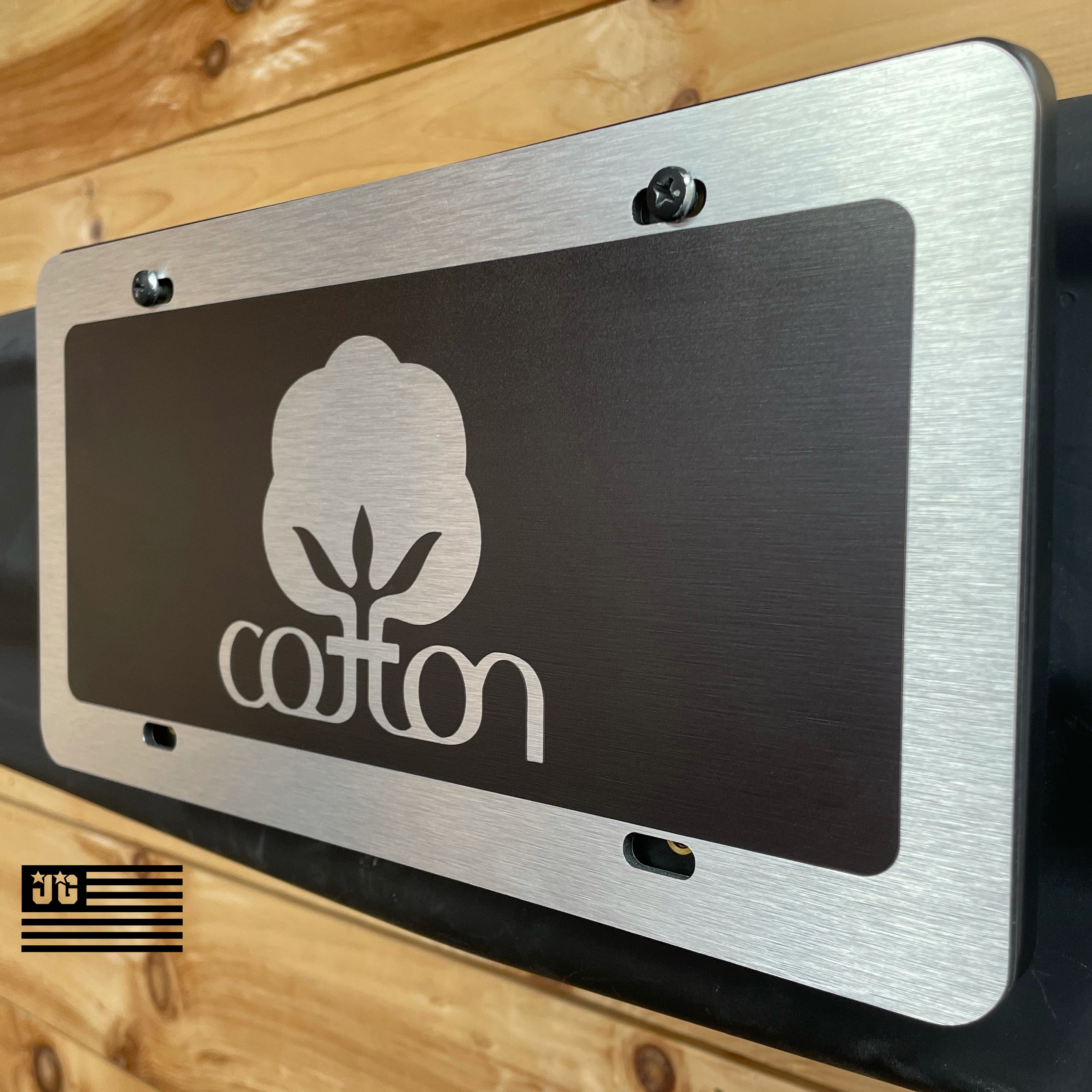 Cotton License Plates Gift For Farmer Cotton Logo - Jass Graphix