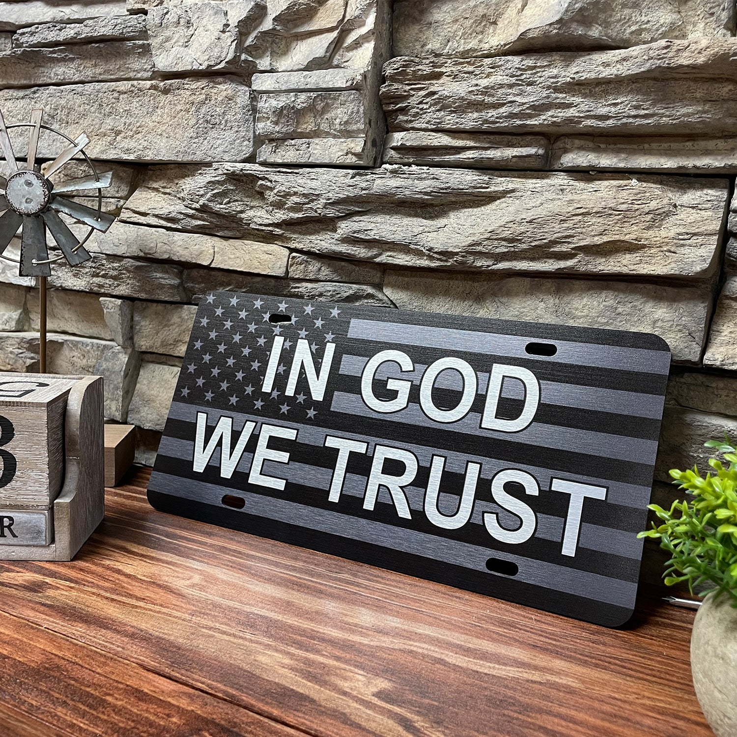 American Flag License Plate USA Car Tag - Jass Graphix